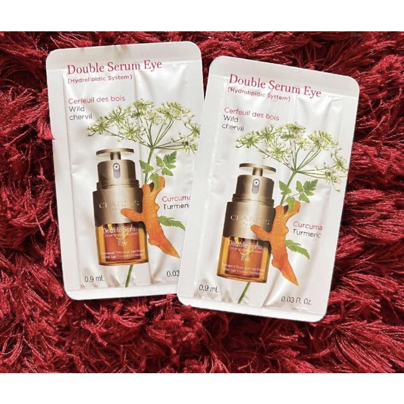 Jual Clarins Double Serum Eye sample sachet - Isi : 0.9ml | Shopee ...