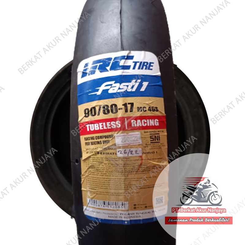 Jual IRC Fasti 1 90/80-17 Tubeless Soft Compound Ban Slick Race BONUS ...