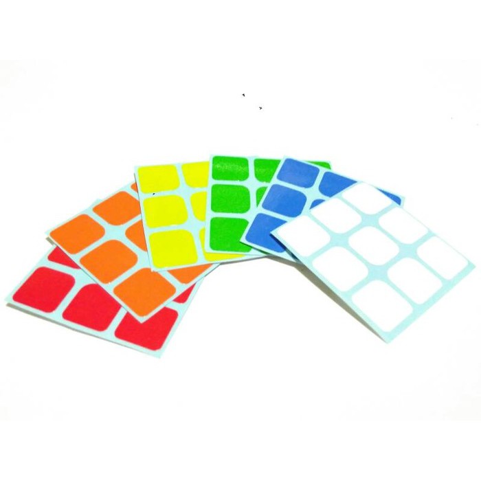 Jual Stiker Rubik 3X3 Replacement Sticker Set 3X3X3 - 3Db57B - Original ...