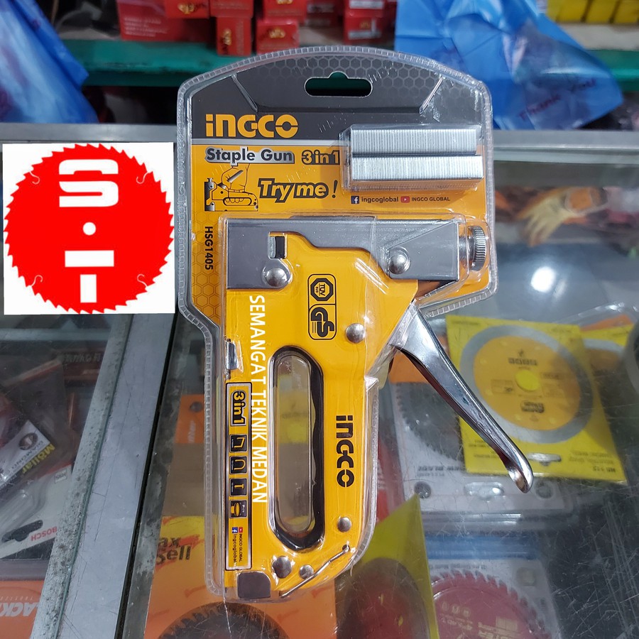 Jual HSG1405 PAKU STAPLES HEKTER GUN TACKER TEMBAK MANUAL GUN 3 in 1 ...