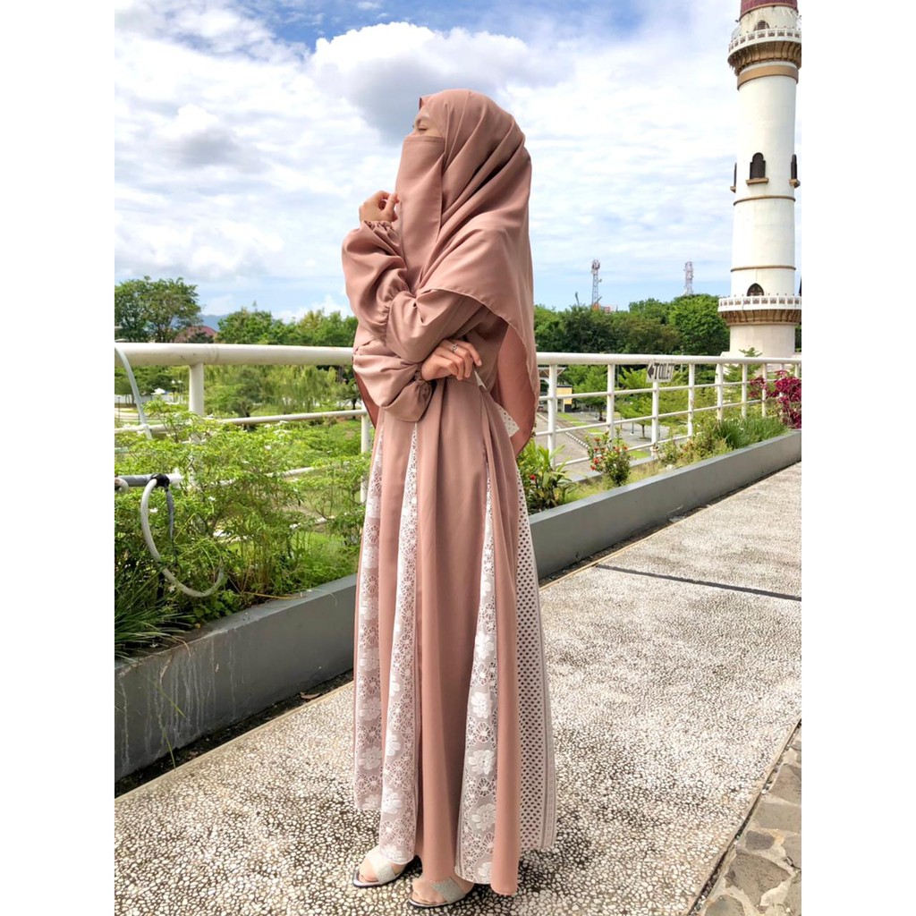 Jual Raya Set (Gamis + Pashmina) | Shopee Indonesia