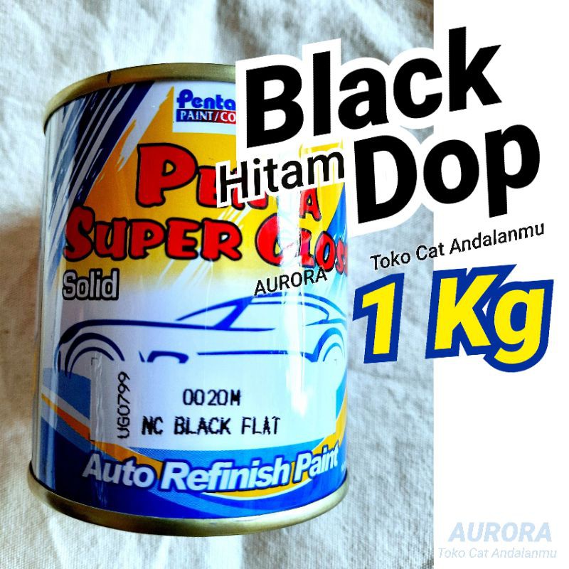 Jual Cat Hitam Dop Black Flat 1Kg Penta Super Gloss Doff Dof Dove Dov ...