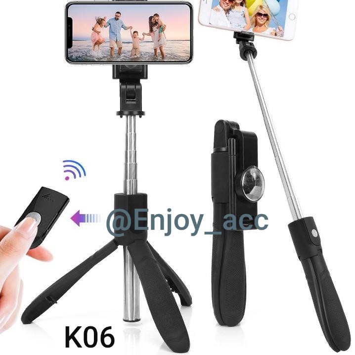 Jual TRIPOD K06 Tongsis Bluetooth Selfie Stick Remote Bluetooth Tripod ...