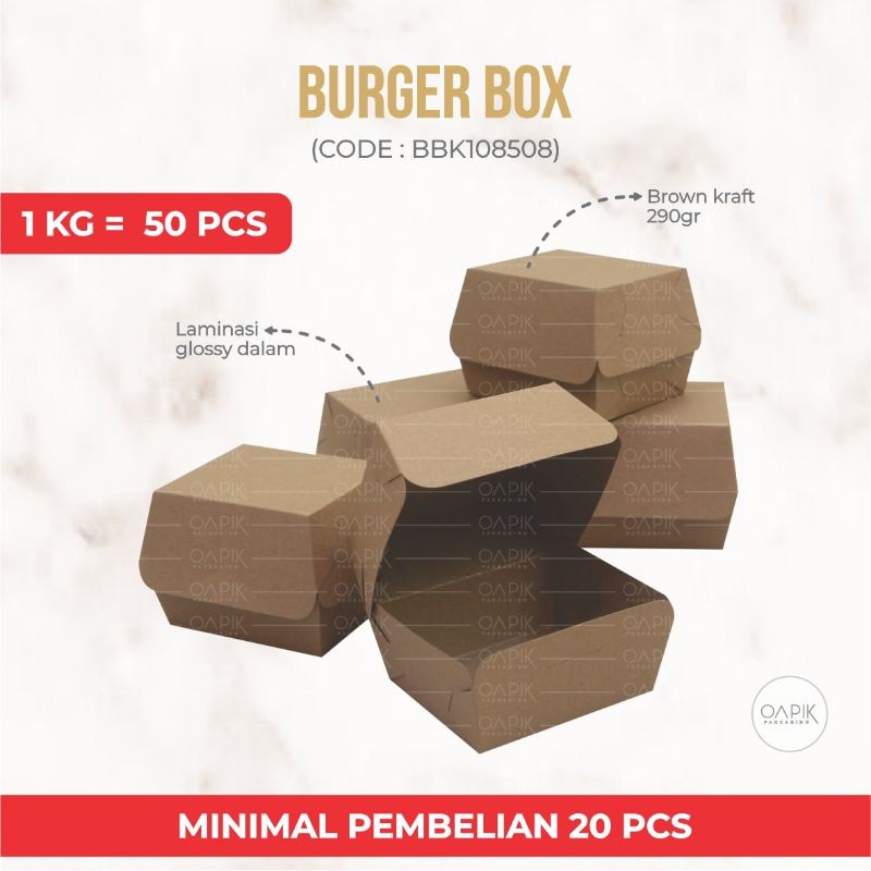 Jual BURGER BOX, Kemasan Makanan, Packaging Makanan, Dus Makanan, Dus ...