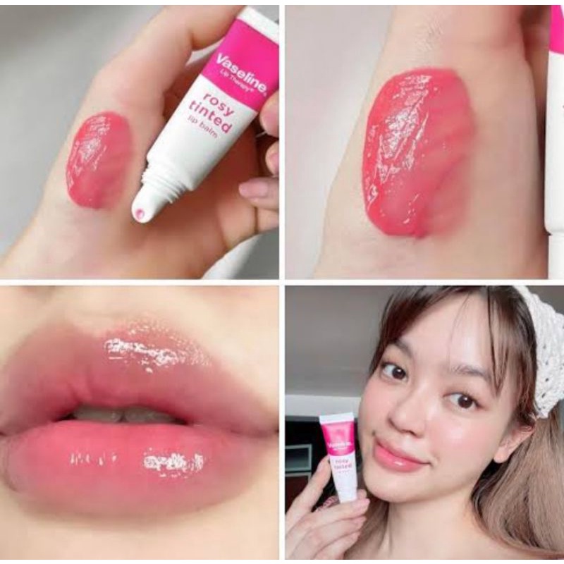 Jual VASELINE LIP BALM PELEMBAB BIBIR PENCERAH BIBIR ROSY TINTED LIP CARE ORIGINAL BPOM | Shopee ...