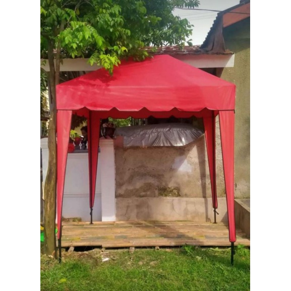 Jual tenda cafe 1.5x2 stand bazar pkl gazebo dagang peneduh terpal ...