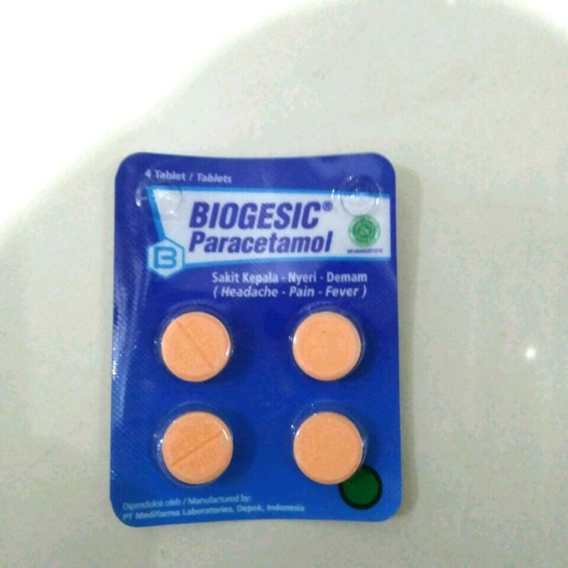Jual Biogesic Paracetamol 4 tablet | Shopee Indonesia