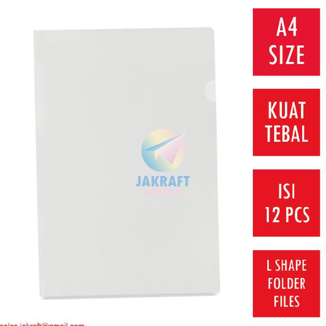Jual Map L Clear Sleeve A4 Putih Bening File Folder Plastik Mika ...