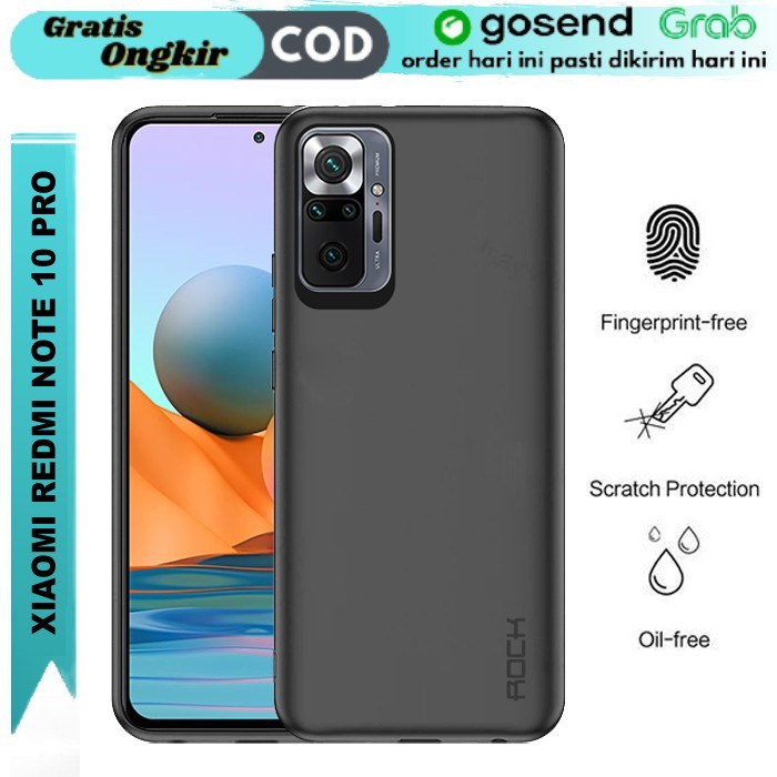 Jual Soft Case Silicon Black Rock Xiaomi Redmi Note 10 Pro Black Matte ...