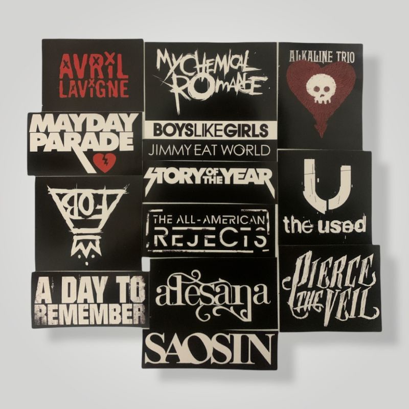Jual Sticker Pack Band Emo / Screamo (MCR, The Used, Mayday Parade ...