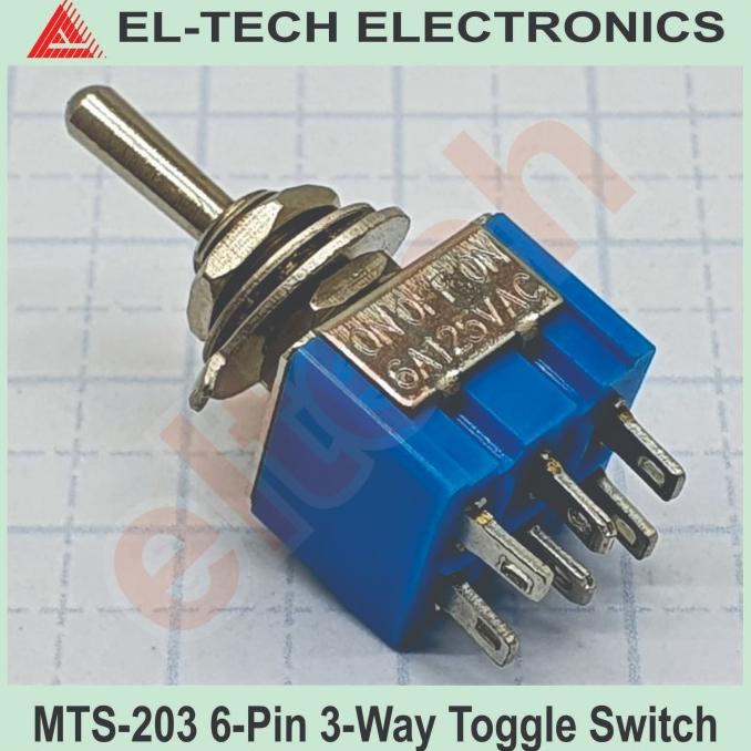 Jual MTS-203 6P 6Pin 6 P Pin 3 Way Arah Toggle Switch Saklar elt3ch ...