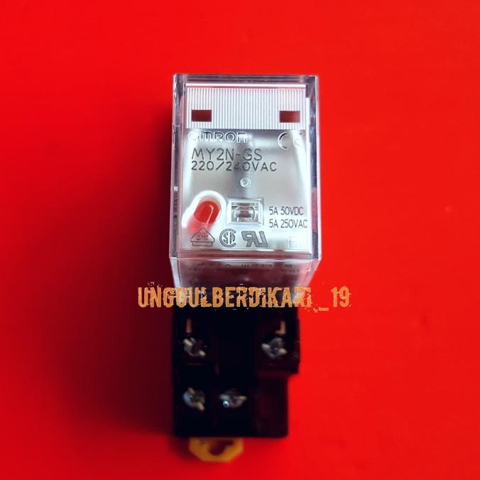 Jual 1 SET Relay Omron dan Soket MY2N-GS AC 220V 220 VAC 220Vac ...