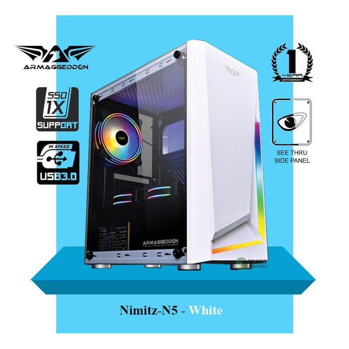 Jual CASING GAMING PC ARMAGGEDDON NIMITZ N5 AURORA - MICRO ATX | Shopee ...