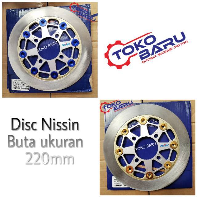 Jual Disc Nissin buta floting blue dan gold 220mm | Shopee Indonesia