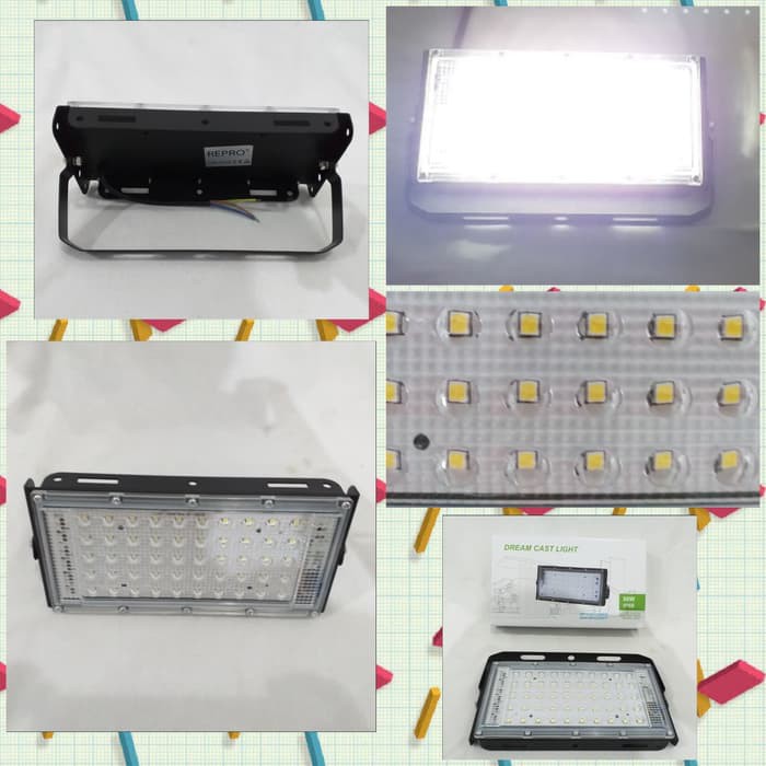 Jual Lampu Jalan Street 50W PJU LED REPRO Sorot Indoor Outdoor Rangka ...