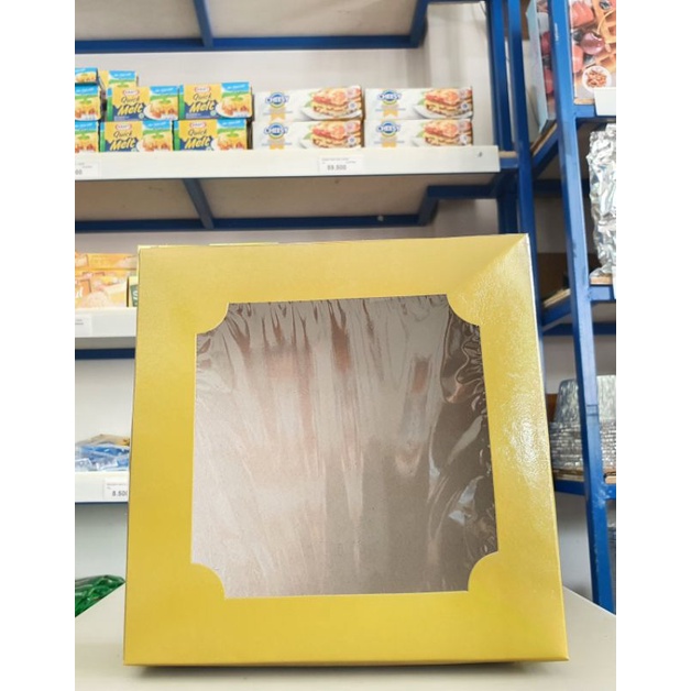 Jual Kotak Kue Gold 20 X 20 X 7,5 Cm / Kotak Gold / Kotak Kue Tart ...