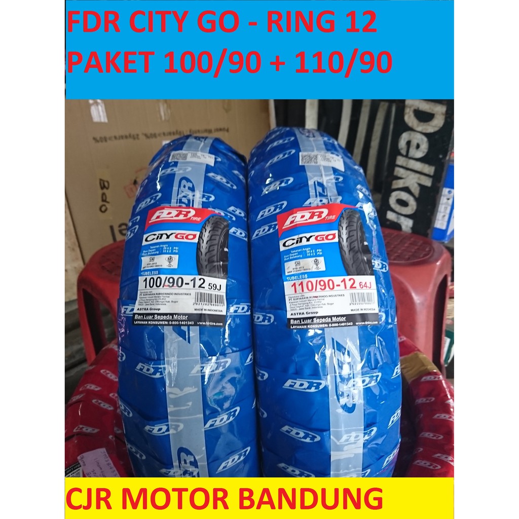 Jual PAKET SEPASANG FDR City Go 100 + 110 ring 12 Ban Motor Scoopy ...