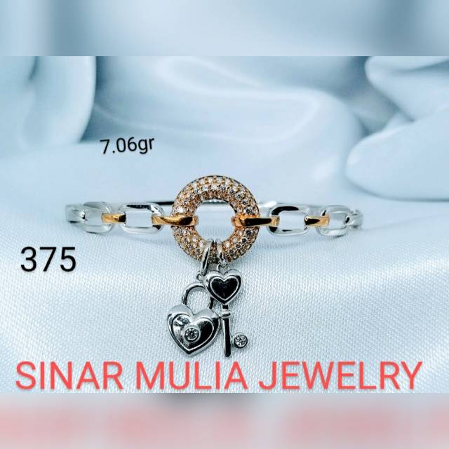 Jual GELANG MAS PUTIH ASLI MODEL BULAT MATA PUTIH | Shopee Indonesia