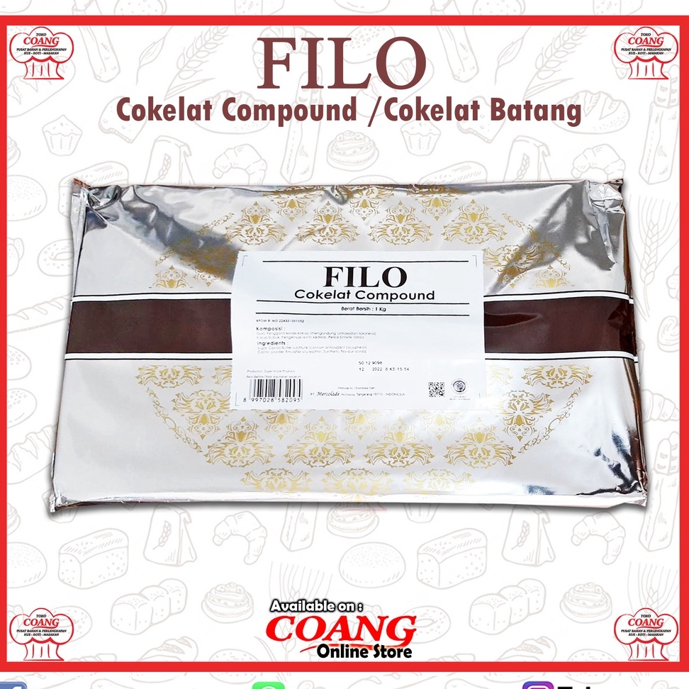 Jual FILO COKLAT COMPOUND 1 KG - COKELAT BATANG - DIJAMIN ENAK | Shopee ...