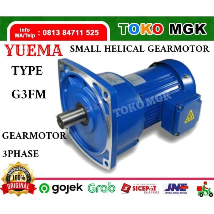 Jual Motor Listrik / G3Fm 200Watt As.18Mm Yuema Small Helical Gearmotor ...
