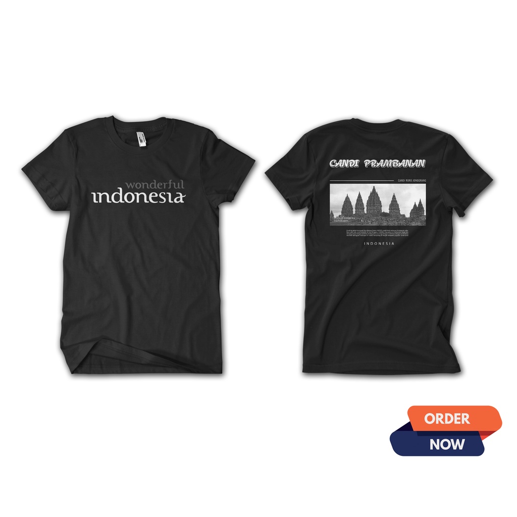 Jual KAOS CANDI PRAMBANAN WONDERFUL INDONESIA KAOS BAJU TRAVEL PRIA ...