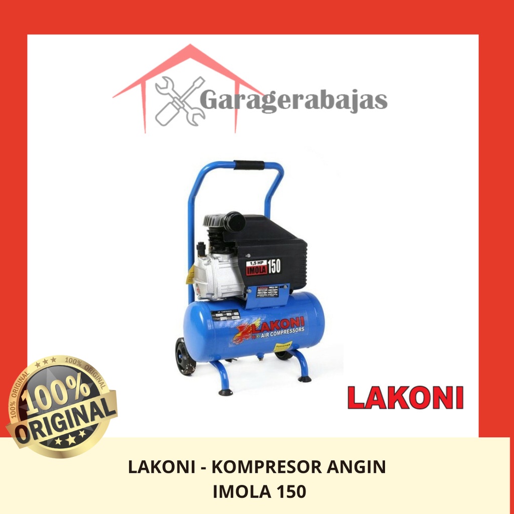Jual Lakoni Kompresor Angin Imola 150 Air Compressor 1,5 HP | Shopee ...