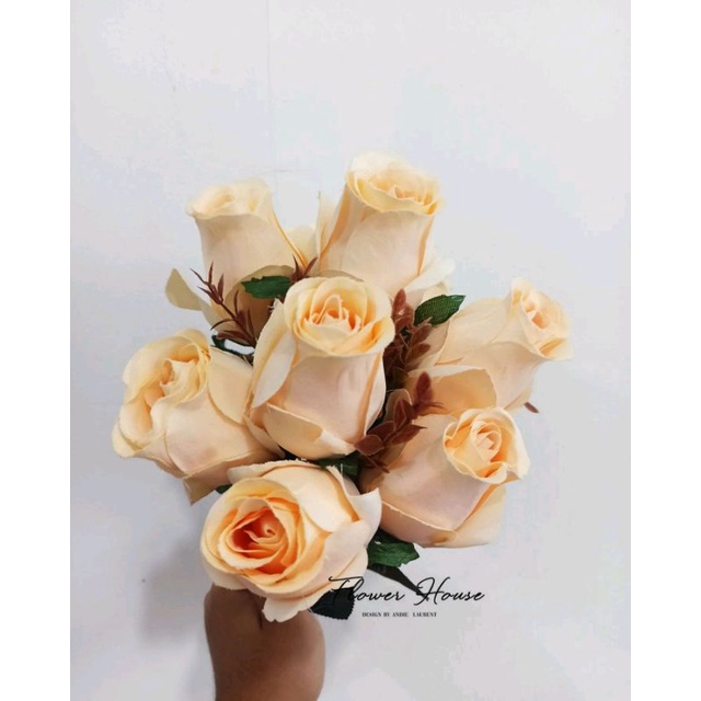 Jual Mawar/Rose Kuncup x9 Artificial | Shopee Indonesia