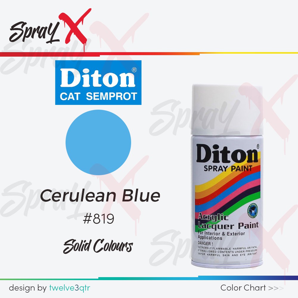 Jual DITON SOLID CERULEAN BLUE 819 / BIRU PASTEL #819 300ML - SPRAY ...