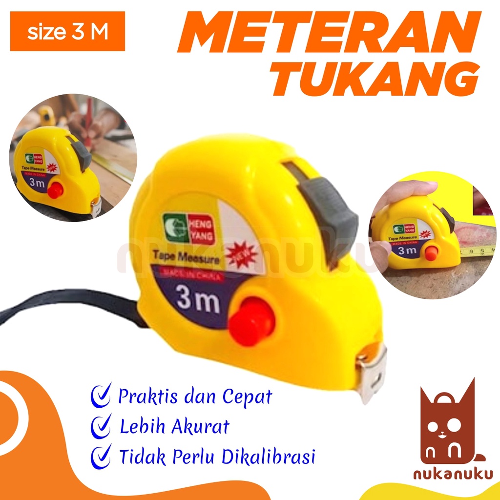 Jual Meteran 3 Meter Murah / Meteran Tukang Bangunan Roll / Meansruing ...