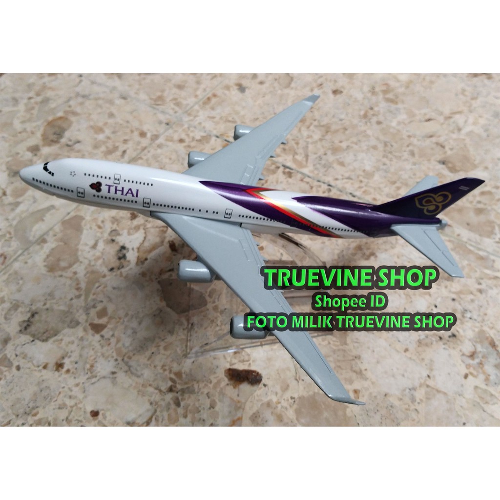 Jual Miniatur Pesawat Terbang THAI AIRWAYS (Diecast FULL BESI / METAL) | Shopee Indonesia