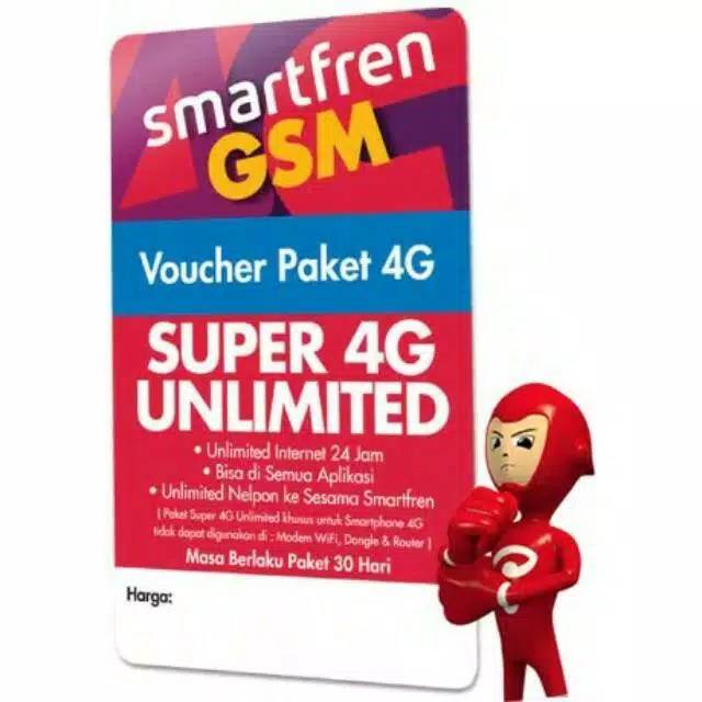 Jual INJECT PAKET DATA SMARTFREN 4G UNLIMITED / KUOTA INTERNET SMARTFREN | Shopee Indonesia