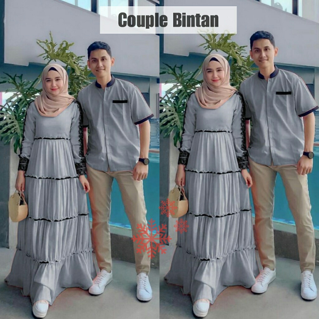 Jual CP BINTAN/COUPLE PRIA WANITA MUSLIM KEKINIAN TERBARU TREND/BAJU PASANGAN PESTA RESEPSI ...