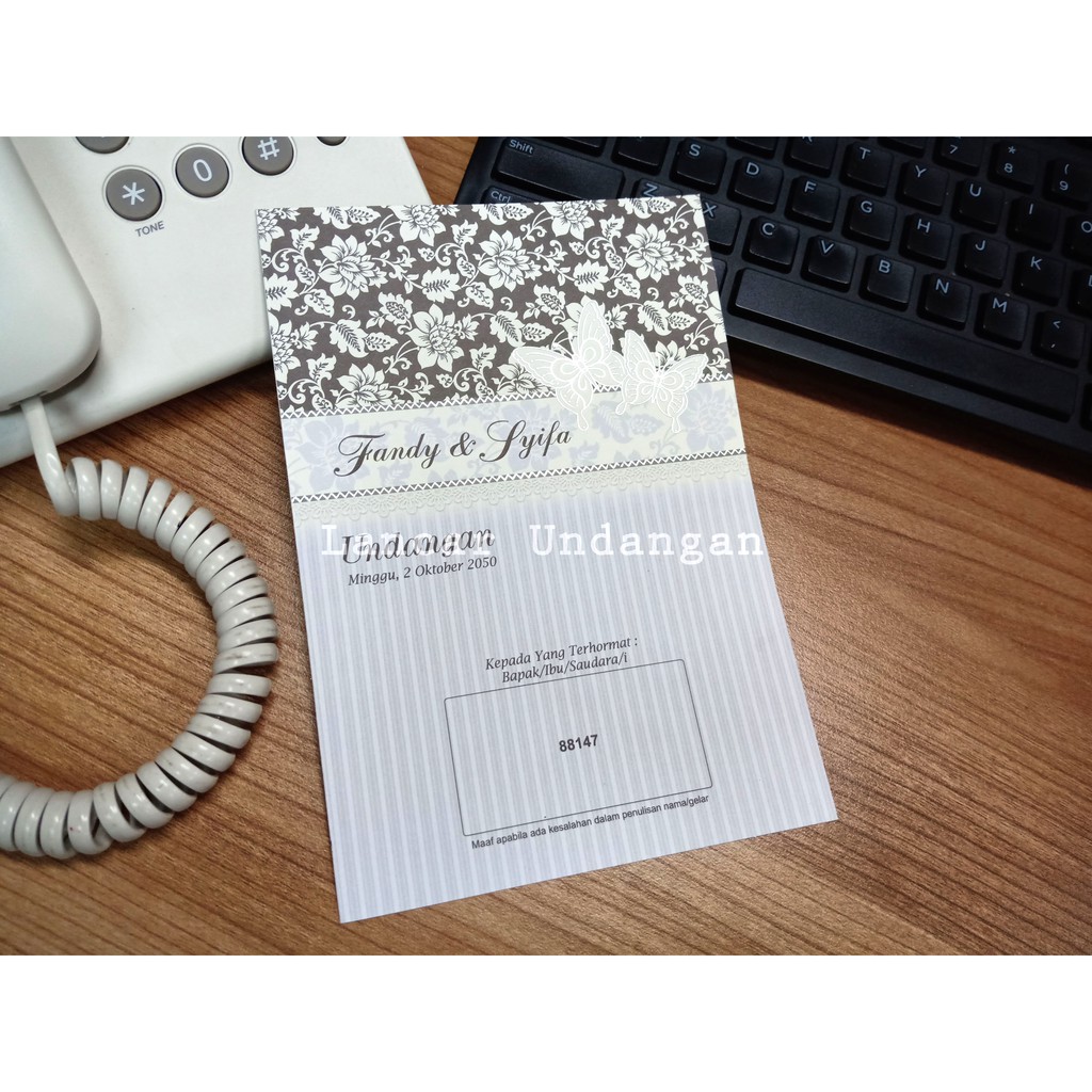 Jual Undangan Pernikahan / Undangan Murah / Undangan Simple / Erba ...