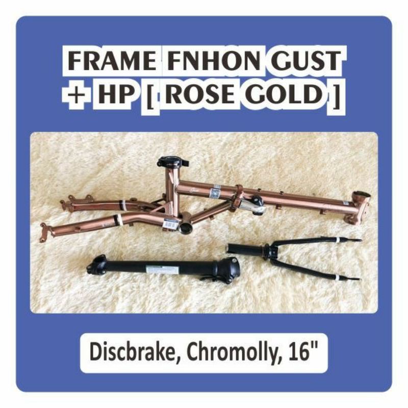 Jual Frame set Fnhon Gust Rose Gold Db Discbrake Disc Brake 16 inch ...