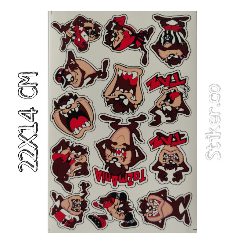 Jual Sticker Lembaran Kecil TazMania Kartun Gunting Sendiri! | Shopee ...