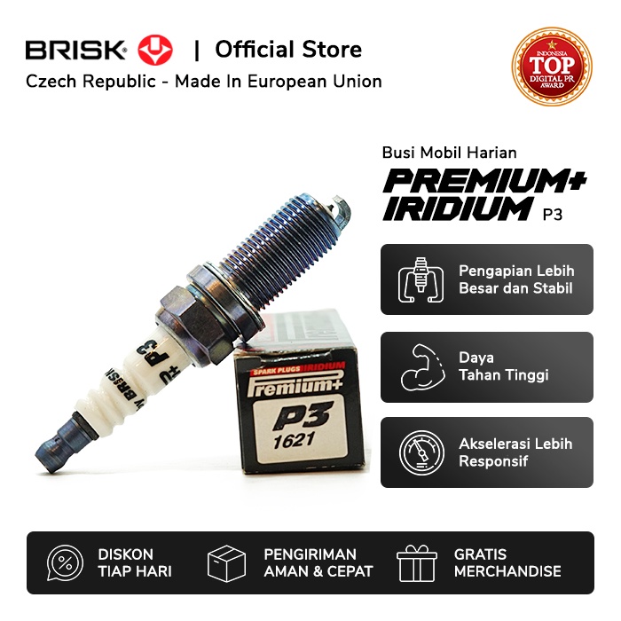 Jual Busi Mobil BRISK Premium Plus Iridium P3 | Shopee Indonesia