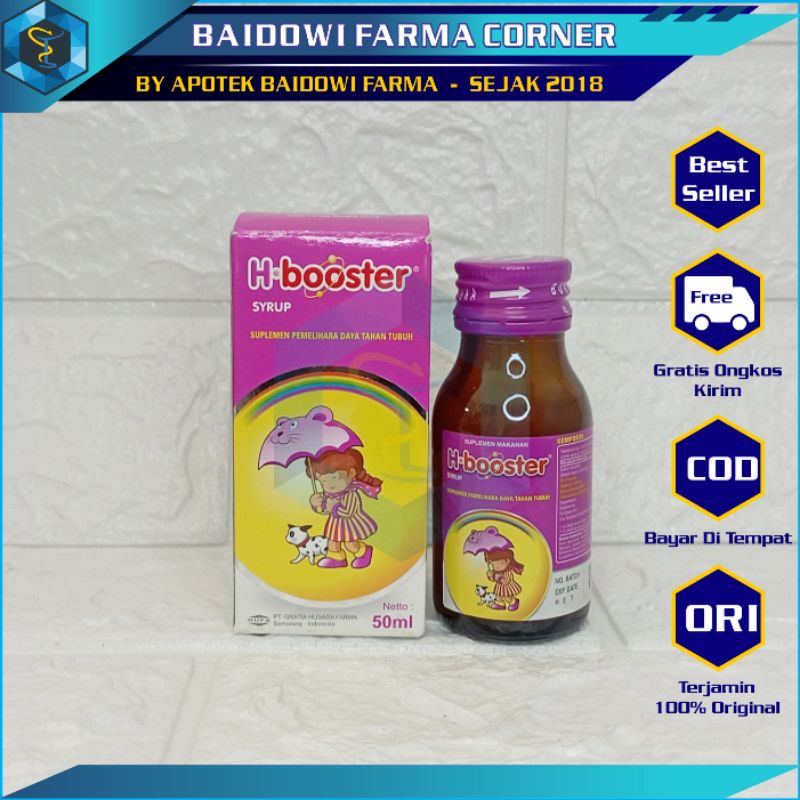 Jual H-BOOSTER SYRUP 50ML MEMELIHARA DAYA TAHAN TUBUH | Shopee Indonesia