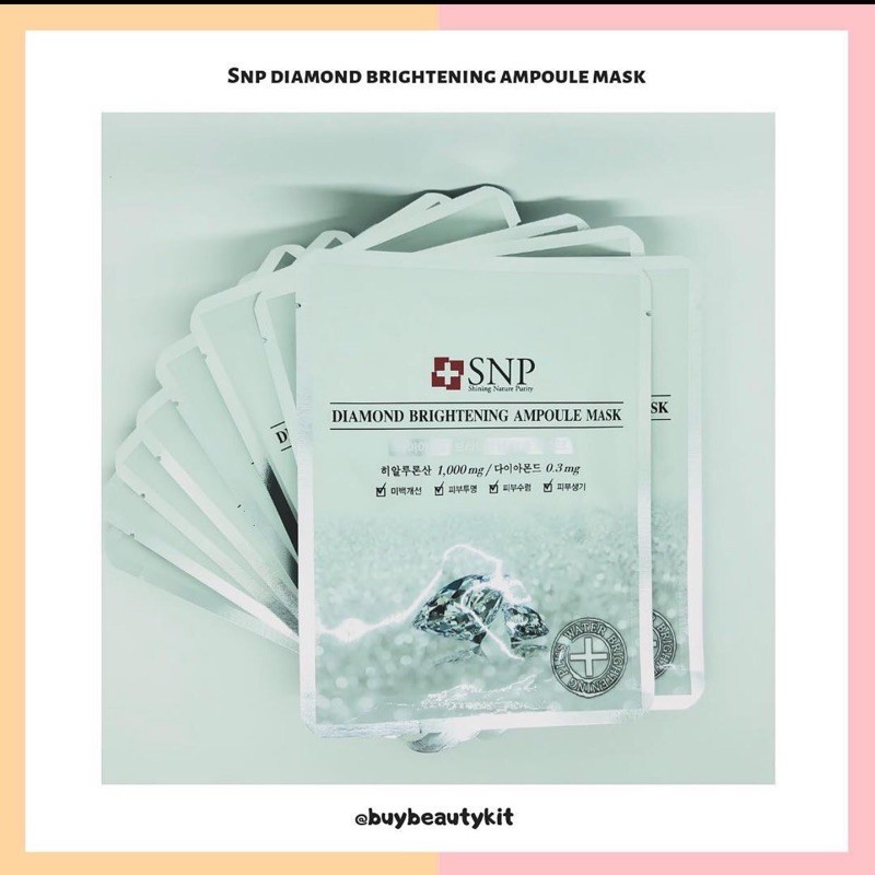 Jual SNP Diamond Brightening Ampoule Mask | Shopee Indonesia