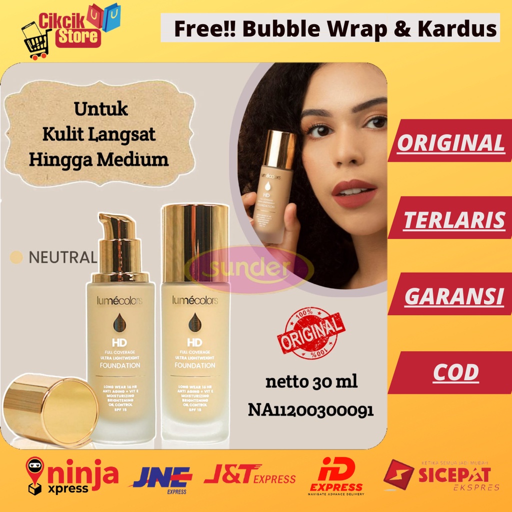 Jual Foundation Lumecolors NEUTRAL Alas Bedak Untuk Kulit Wajah Kuning ...