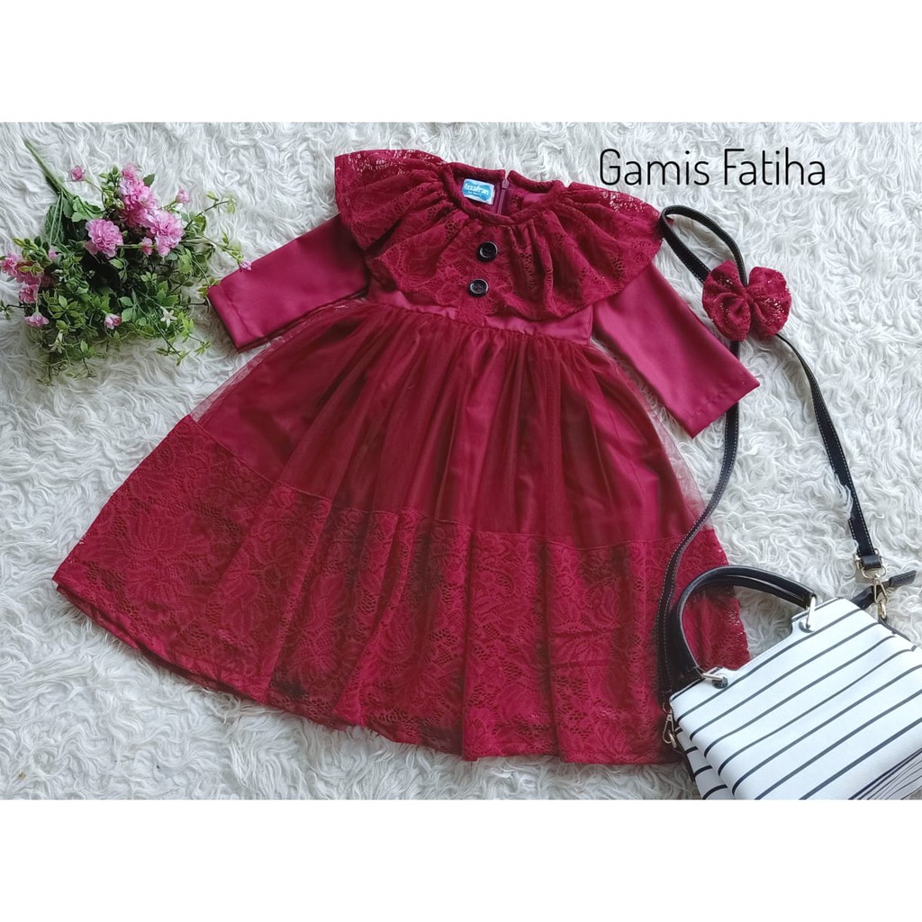 Jual GAMIS MODEL FATIHA ANAK WARNA MAROON 1 TAHUN (READY STOCK ...
