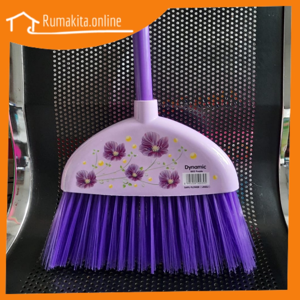 Jual 1802 PP Sapu Motif Bunga Kode Serabut Plastik Warna Ungu | Shopee ...