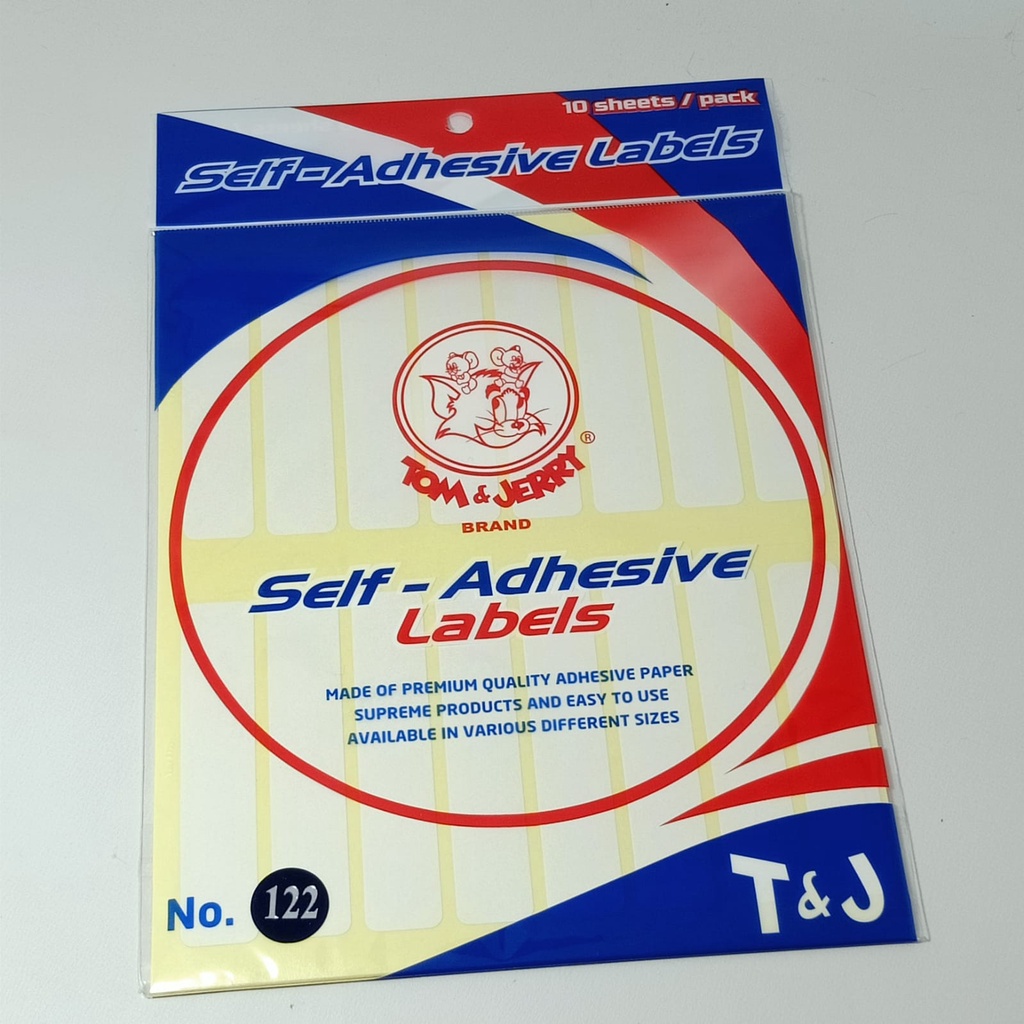 Jual Label Tom And Jerry No. 122 - Label Nama Stiker Putih ATK | Shopee ...