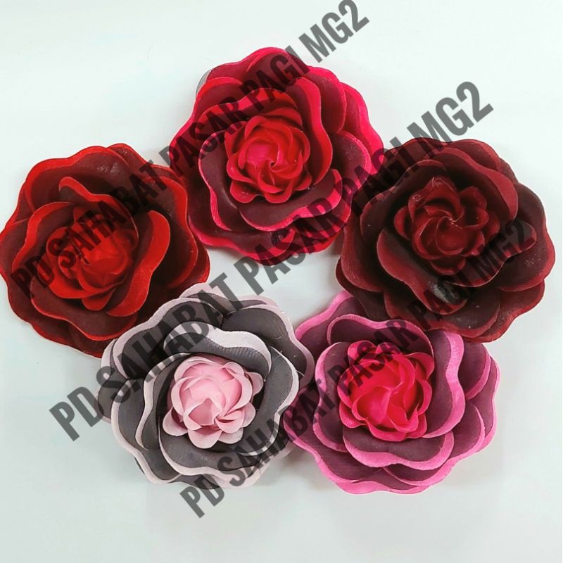 Jual Rose korsase / bunga dada warna merah lapis hitam (harga per pcs ...