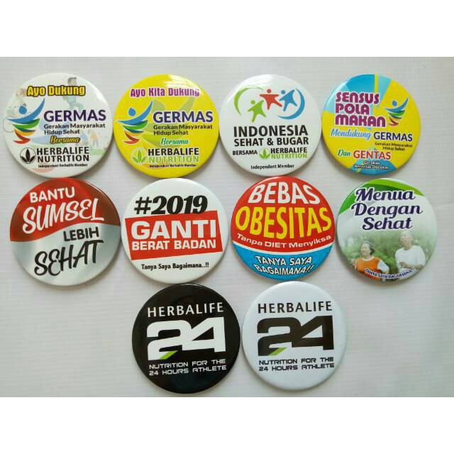 Jual CETAK PIN MURAH UKURAN 44MM /min 15pcs/CUSTOM PIN/CETAK PIN PENITI ...