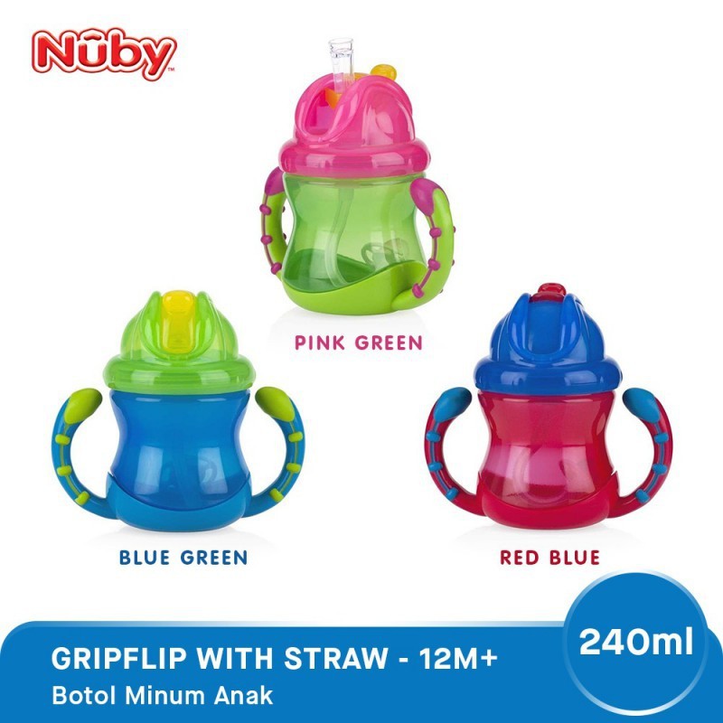 Jual NUBY GRIP N SHIP SPOUT STRAW 240ML | Shopee Indonesia