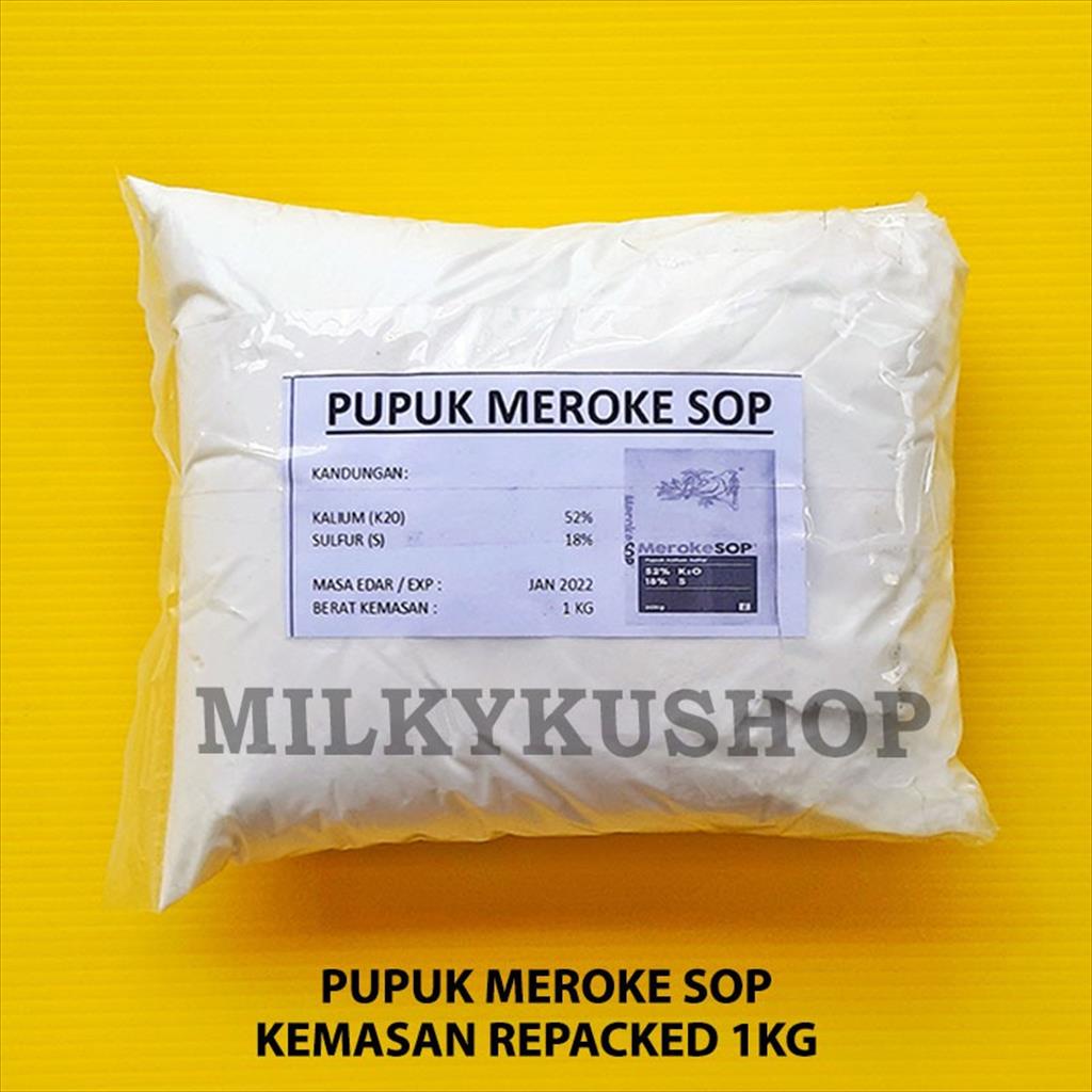 Jual PUPUK MEROKE SOP 1 KG KEMASAN REPACK KALIUM SULFAT ZK HIDROPONIK ...