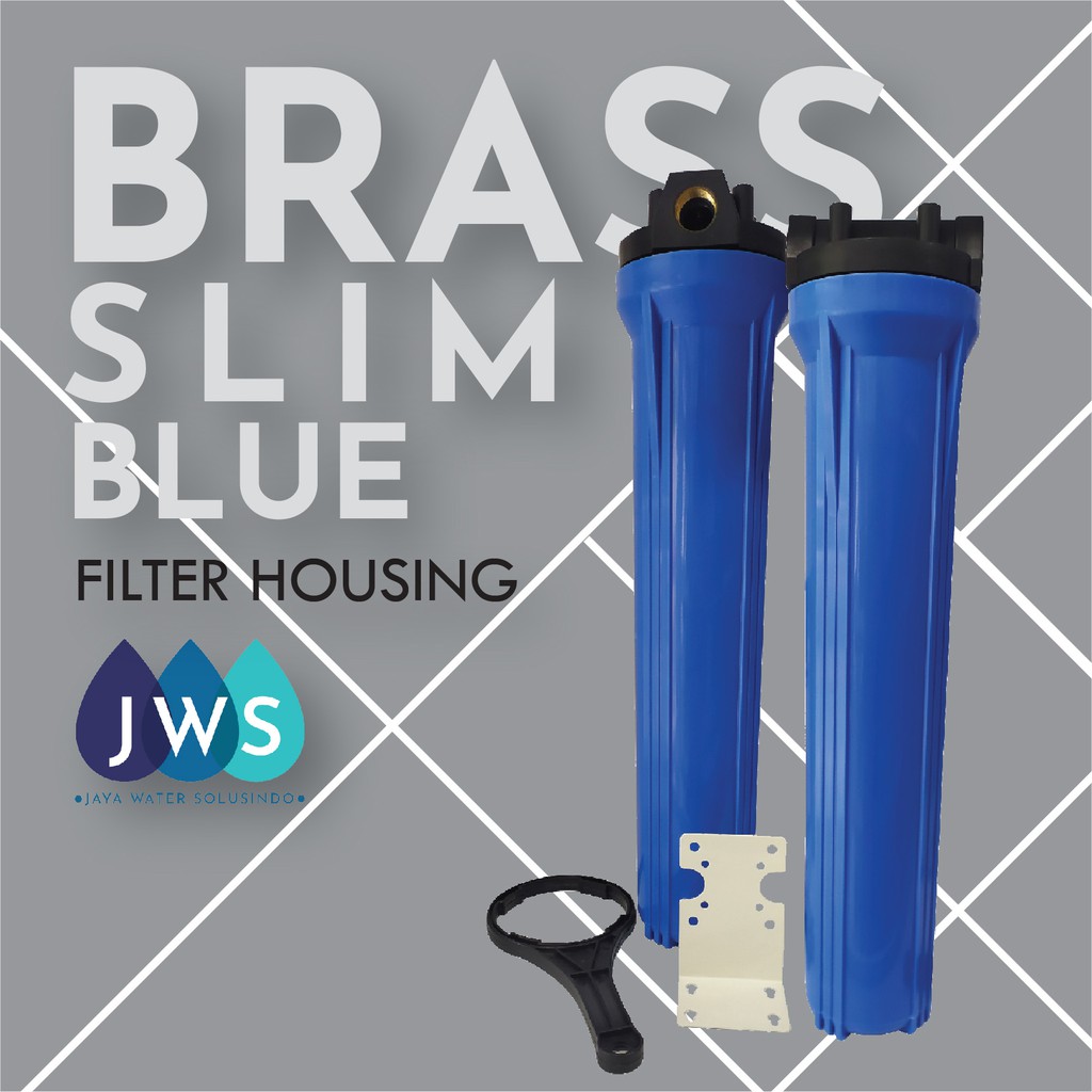 Jual FILTER HOUSING 122-20 BRASS SLIM BLUE - Filter Air | Shopee Indonesia
