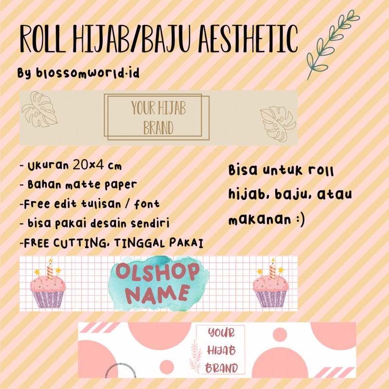 Jual Roll Hijab / Roller Hijab / Roll Baju Aesthetic / Roll Aesthetic ...