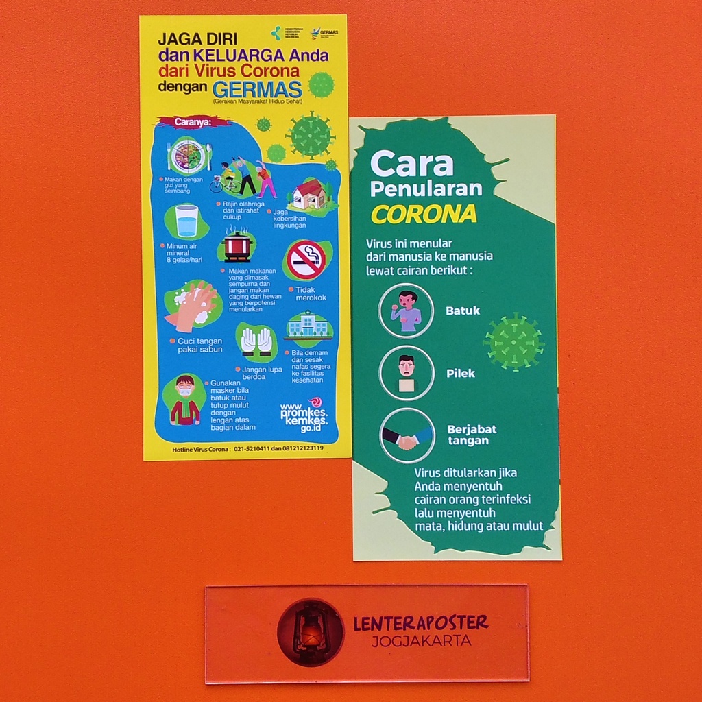 Jual Flyer/Brosur Cara Penularan Corona dan Jaga diri dan keluarga anda ...