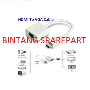 Jual CONVERTER HDMI TO VGA WHITE | Shopee Indonesia